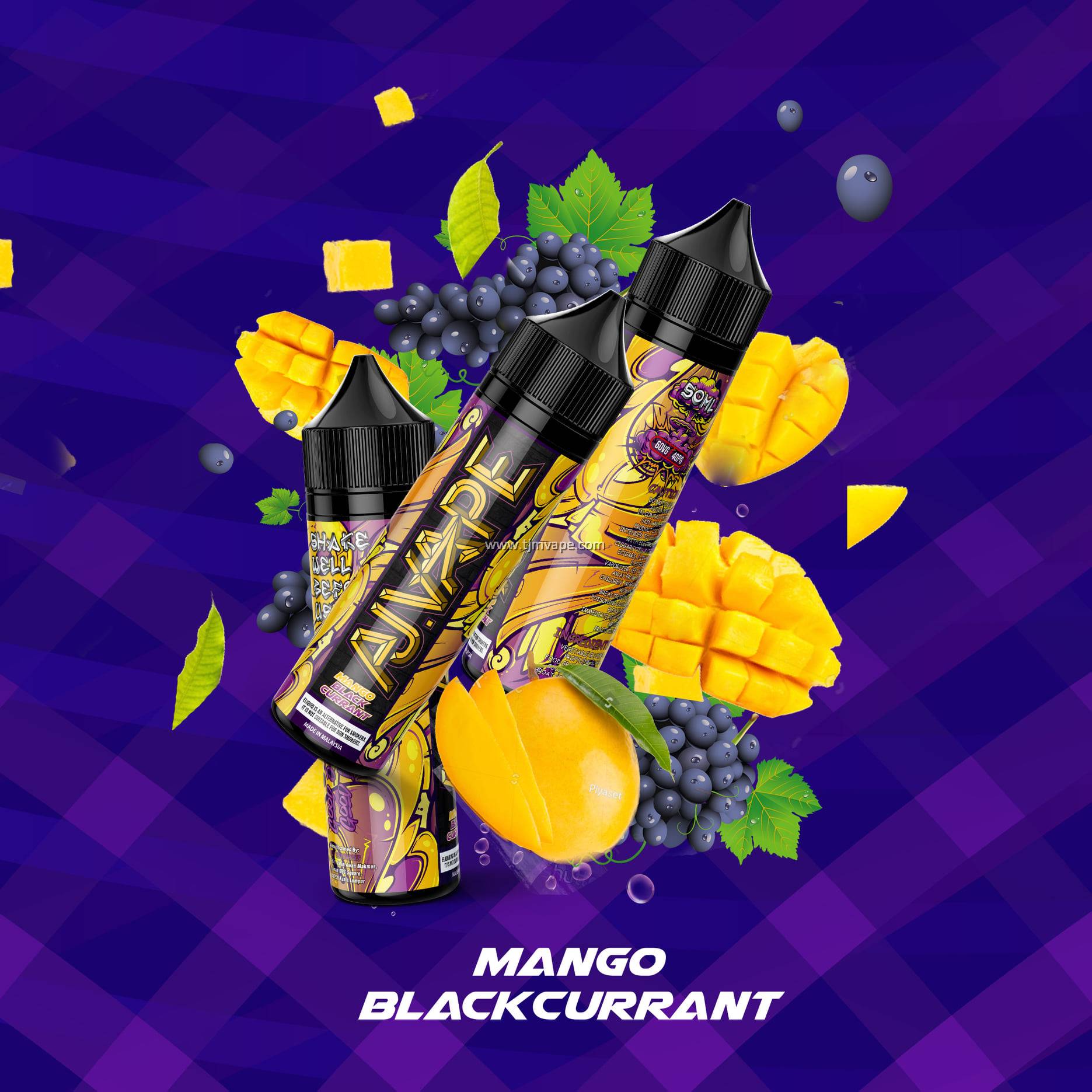 AJ VAPE MANGO BLACKCURRANT 50ML 6MG