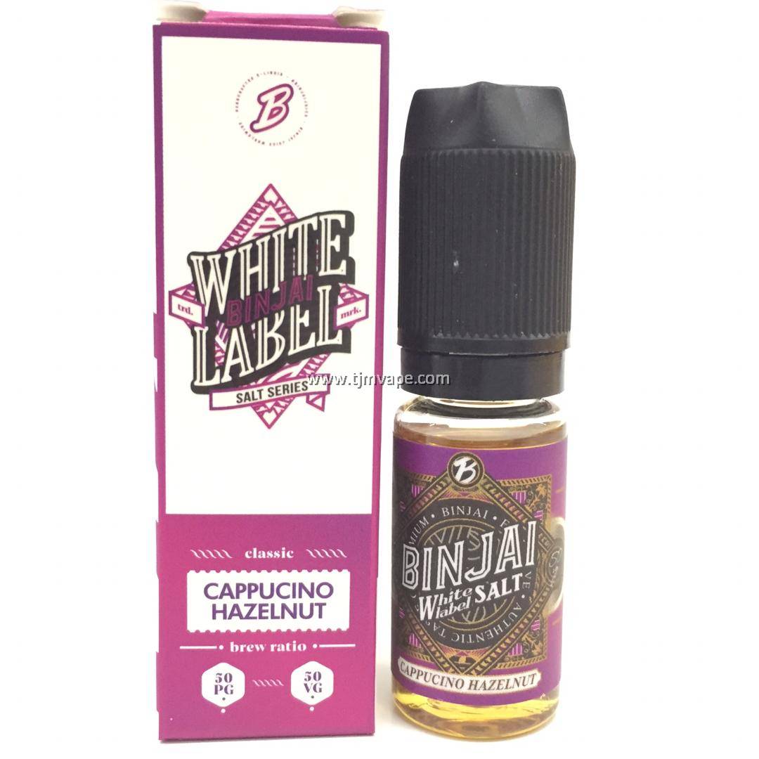 BINJAI SALT WHITE LABEL CAPPUCINO HAZELNUT 10ML 35MG