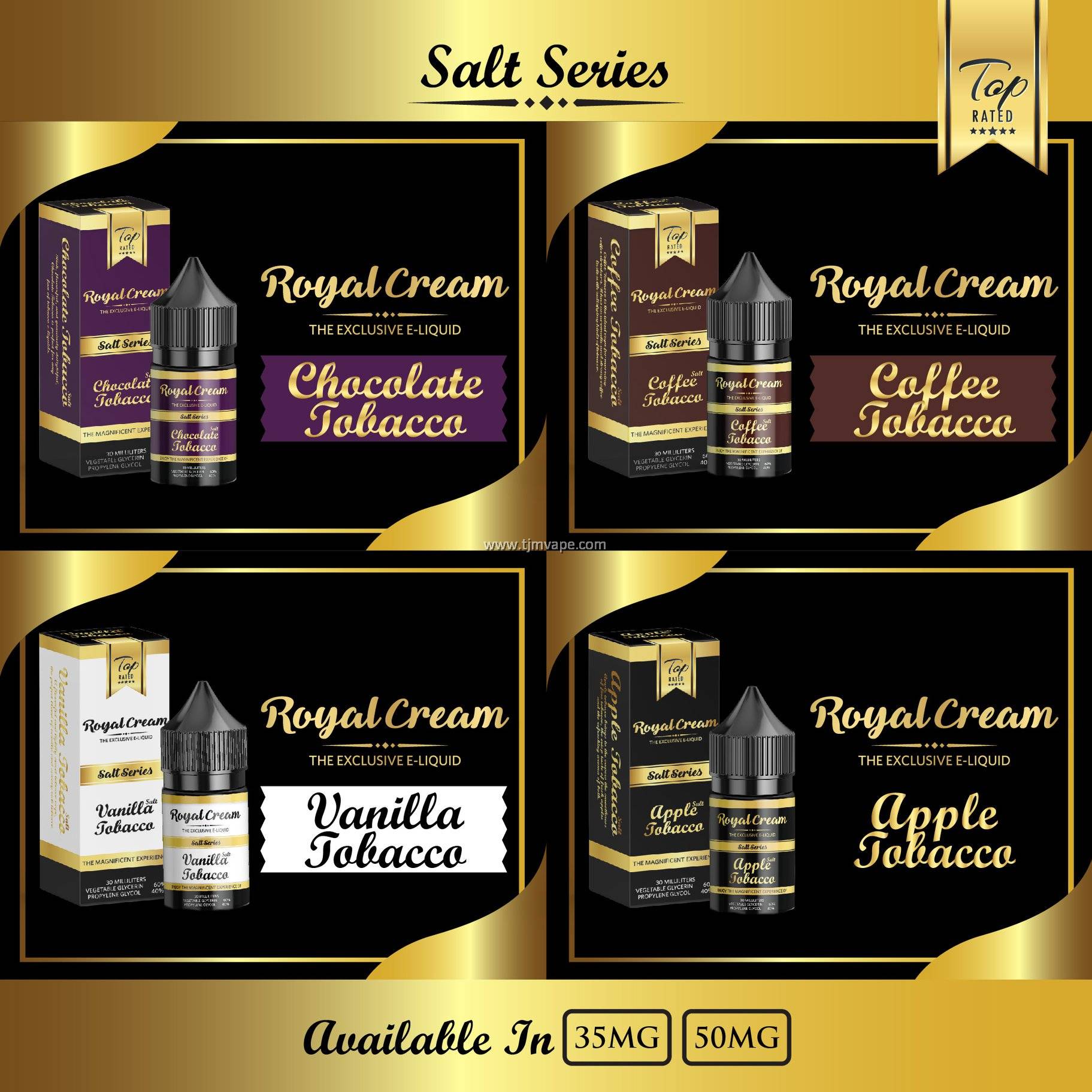 ROYAL CREAM SALT CHOCOLATE TOBACCO 30ML 35MG 50MG