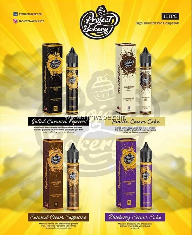 PROJECT BAKERY HTPC SALTED CARAMEL POPCORN 30ML 18MG 22MG