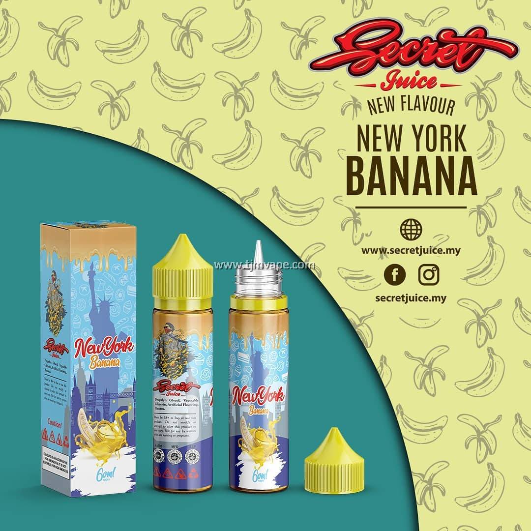 SECRET JUICE NEW YORK BANANA 60ML 6MG 12MG