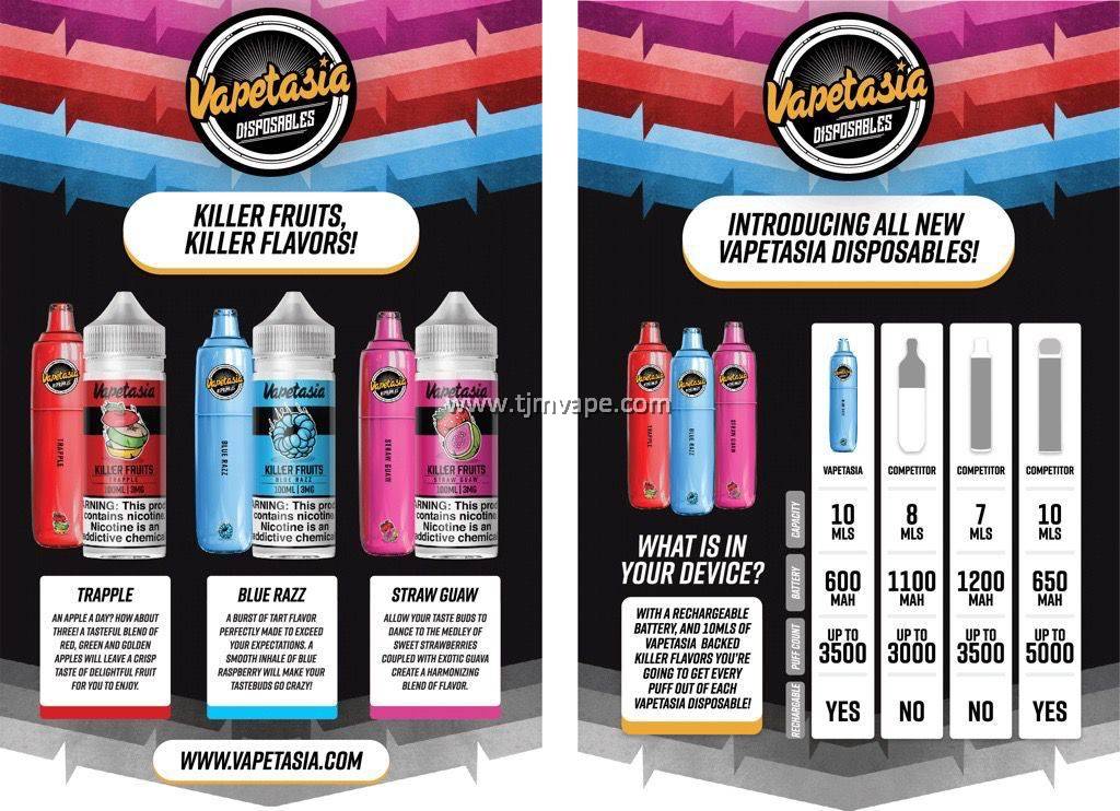 VAPETASIA DISPOSABLES POD 3500 PUFF