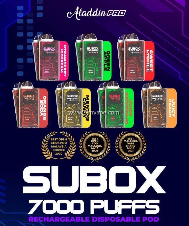ALADDIN PRO SUBOX 7000 PUFFS DISPOSABLE POD