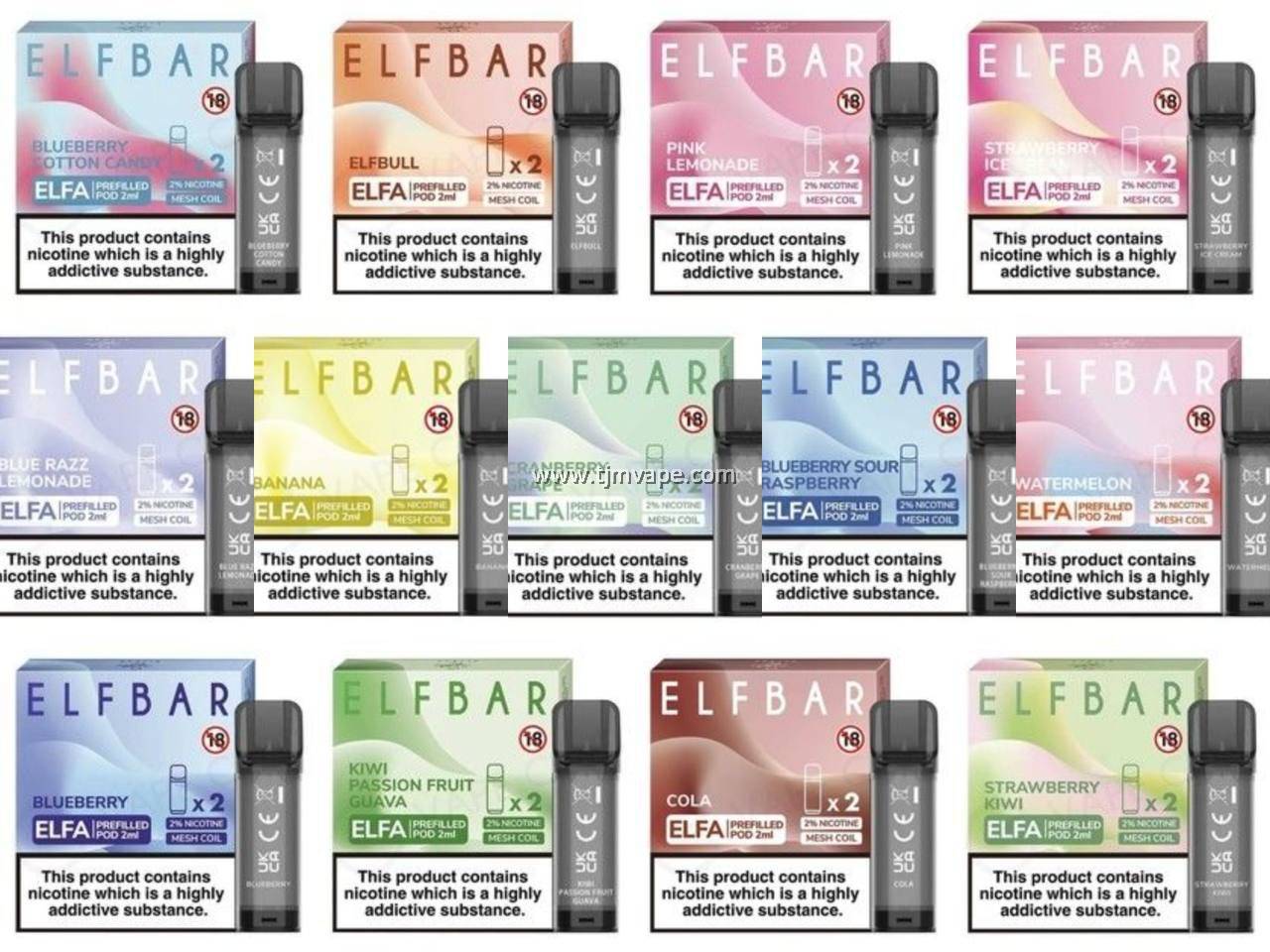 ELFA BY ELFBAR PODS 1.7ML FLAVOUR
