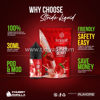 STRIDE LIQUID : STRAWBERRY CREAMY 30ML