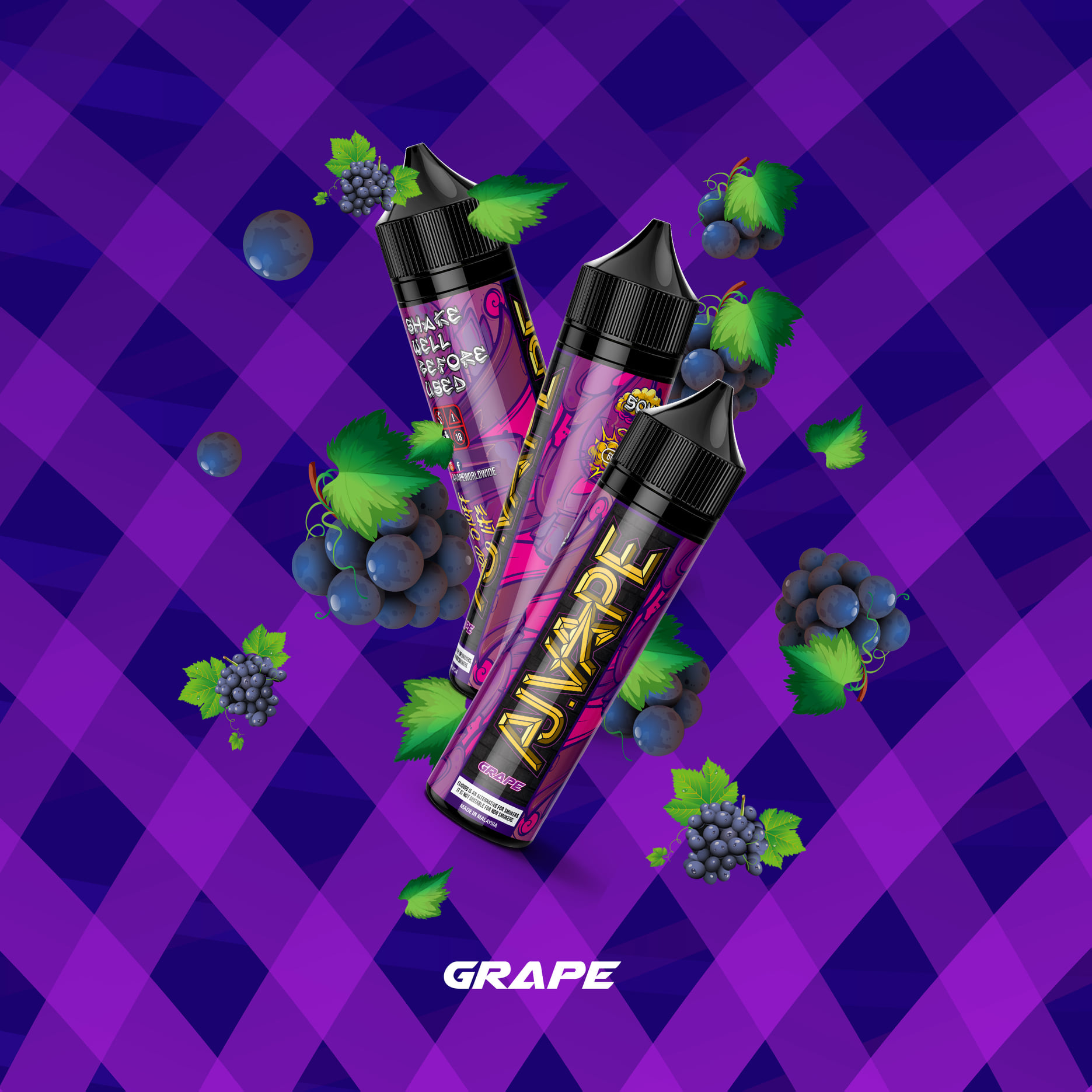 AJ VAPE : GRAPE 50ML