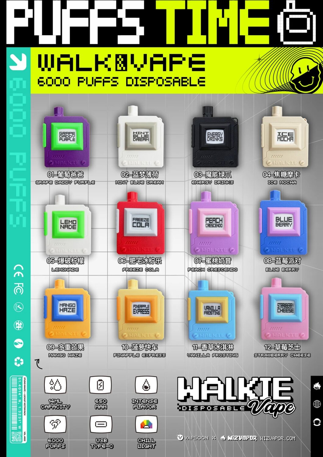 WALKIE 6000 PUFFS DISPOSABLE POD