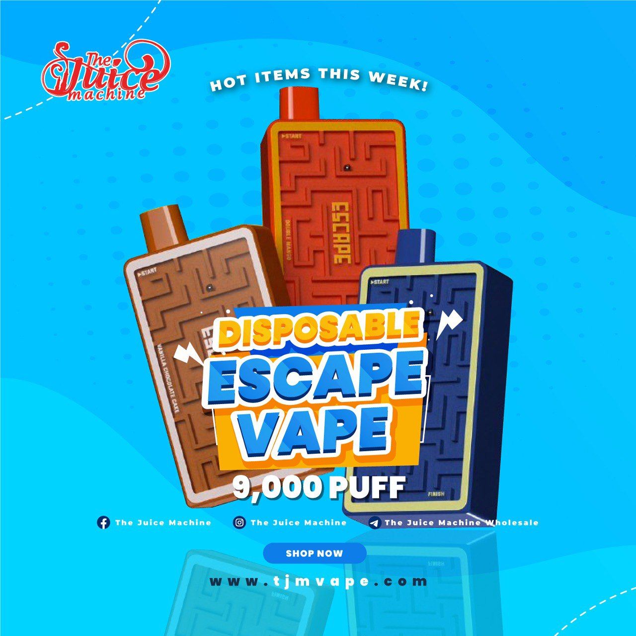 ESCAPE VAPE 9000 PUFFS DISPOSABLE POD