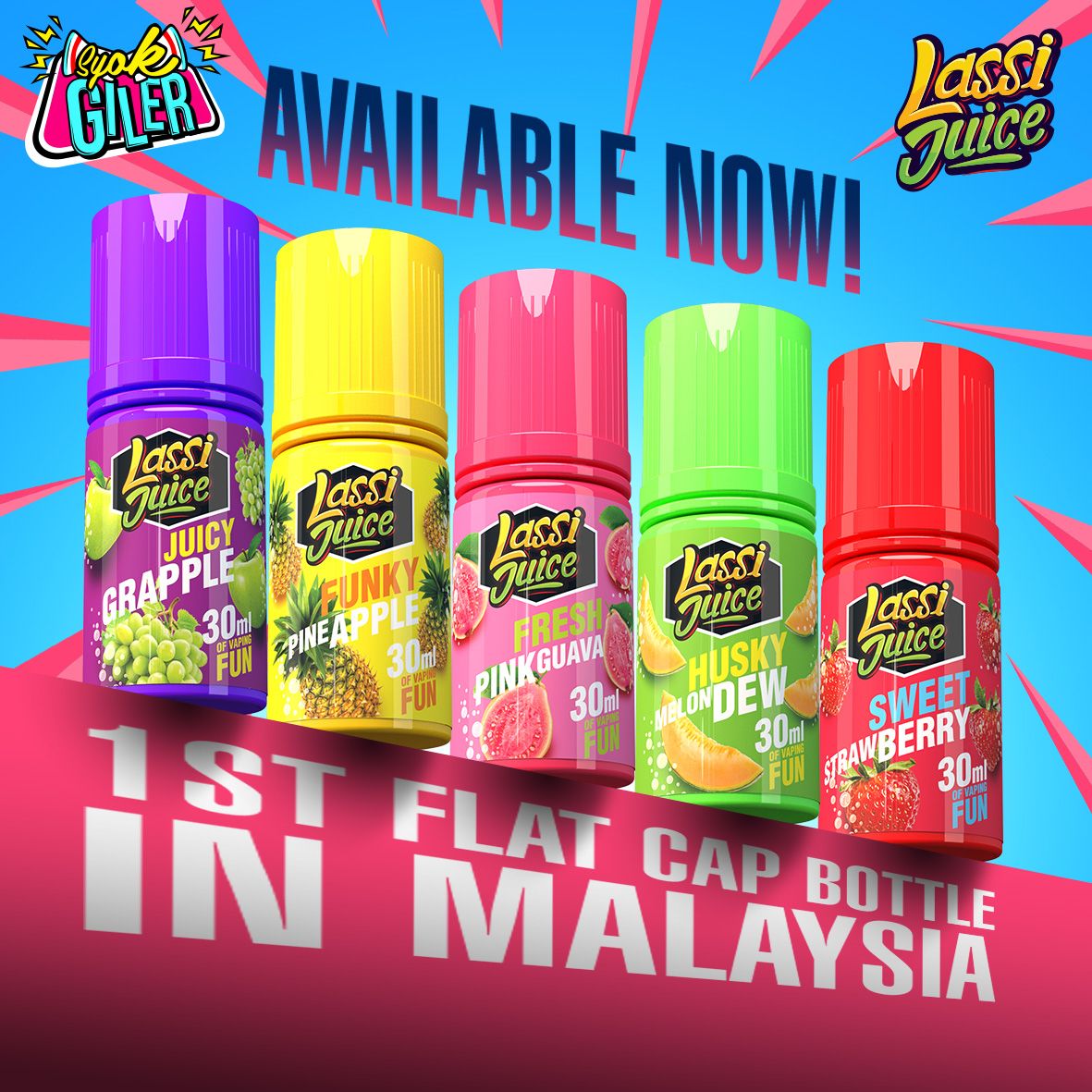 LASSI JUICE 30ML 1ST FLAT CAP BOTTLE IN MALAYSIA