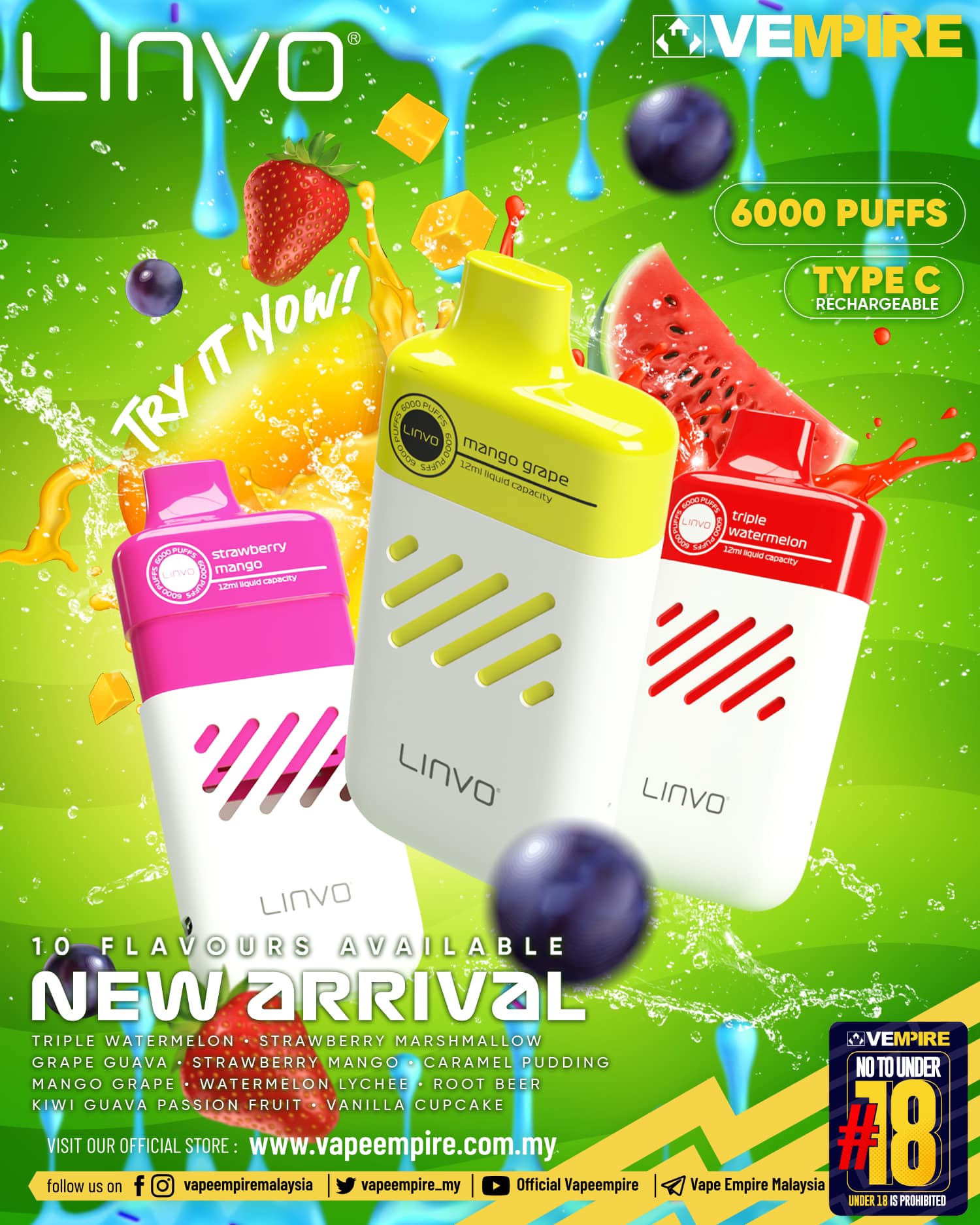 LINVO STARTER KIT 6000 PUFFS